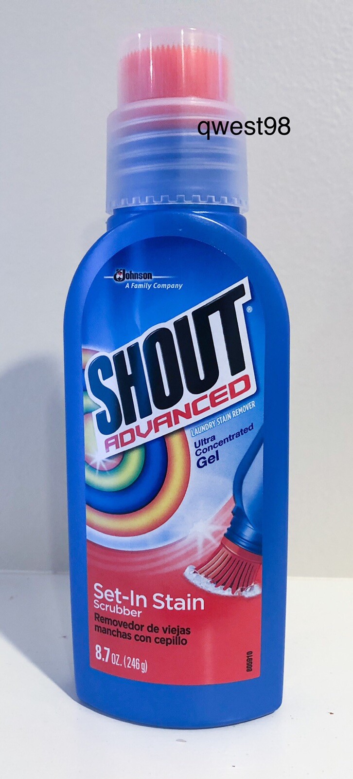 SHOUT ADVANCED ULTRA CONCENTRATED GEL SET IN STAIN SCRUBBER BRUSH | eBay