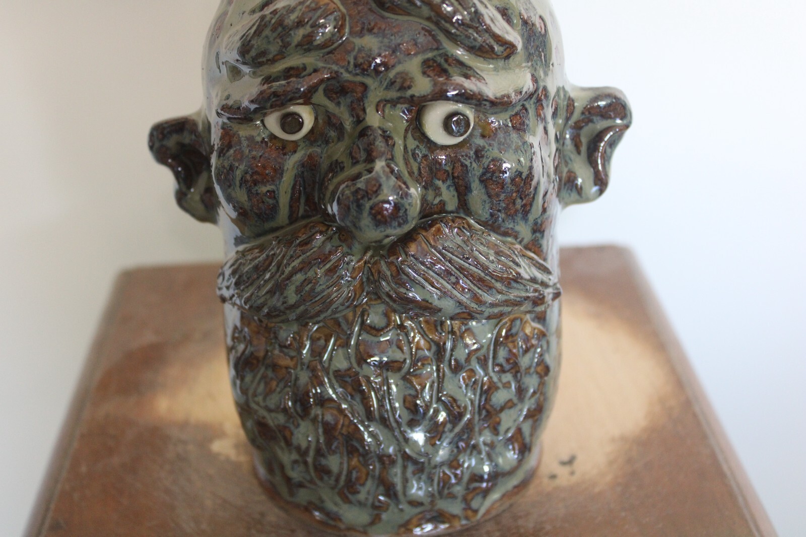 tim whitten face jug , pottery, folk art 10'' x7 '' | eBay