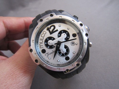 MULCO FONDO SWISS CHRONOGRAPH 10ATM BLACK SPORTS WRISTWATCH | eBay