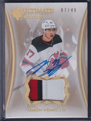SIMON NEMEC - 2023 Upper Deck Ultimate Rookies Auto Patch #143, /49 | eBay