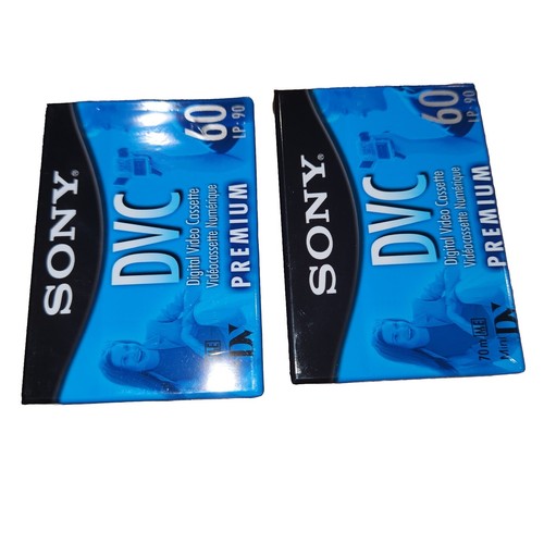Lot of 2 New Sony DVC Digital Video Cassette Premium 60 min LP 90 ...