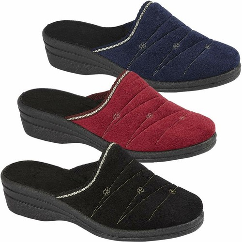 Ladies Spanish Slippers Women Faux Suede Warm Comfort Fur Clog Mules ...