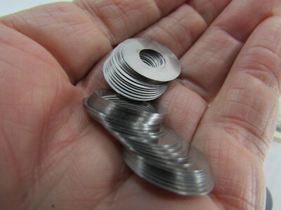 Lot/100 Thin Tempered Steel Flat Washers 17.93 MM x 7.97 MM x .25MM ...