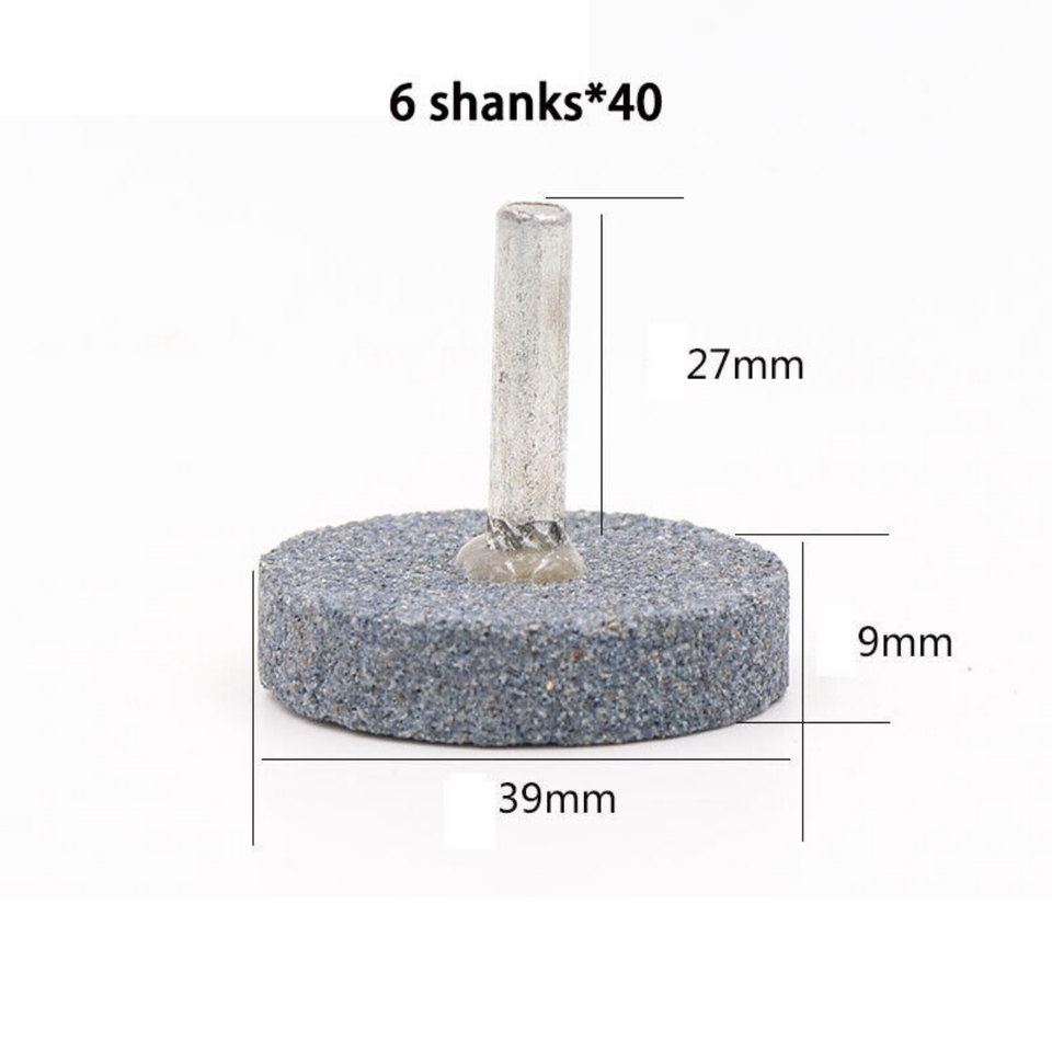 Grinding Mounted Stone Point 16-25mm Abrasive Wheel 6mm Shank Drill ...