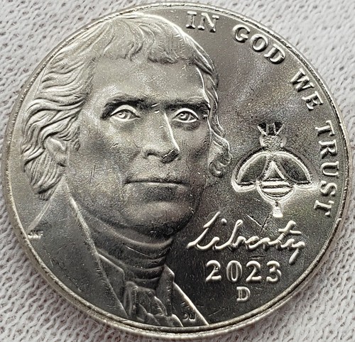 2023 Jefferson Nickel Bumble Bee Bug Insect Counterstamp Gift Charm Lucky Coin! | eBay