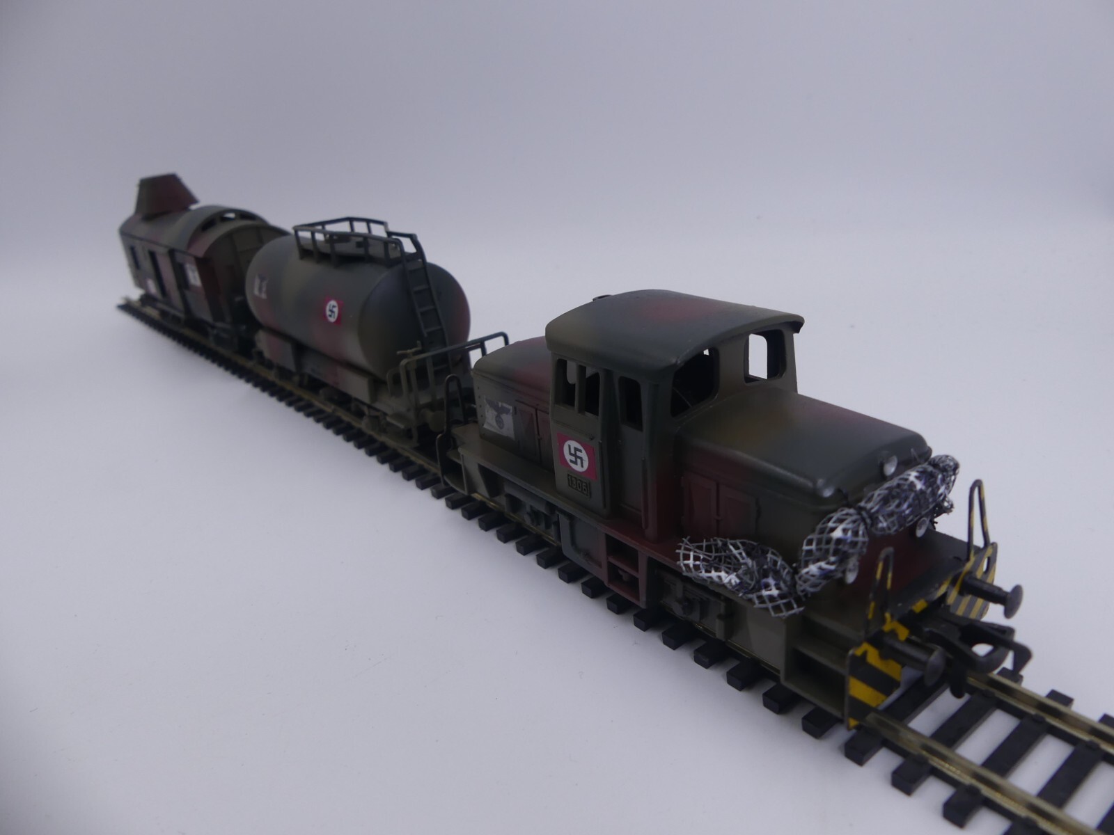 VINTAGE FLEISCHMANN CUSTOM PAINT GERMAN WWII WW2 MILITARY ARMORED TRAIN ...