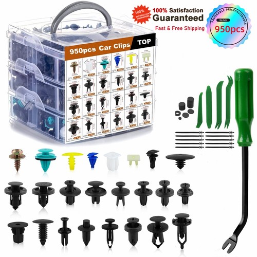 950 PCS Car Push Retainer Clips +Plastic Fasteners Automotive Clip for ...