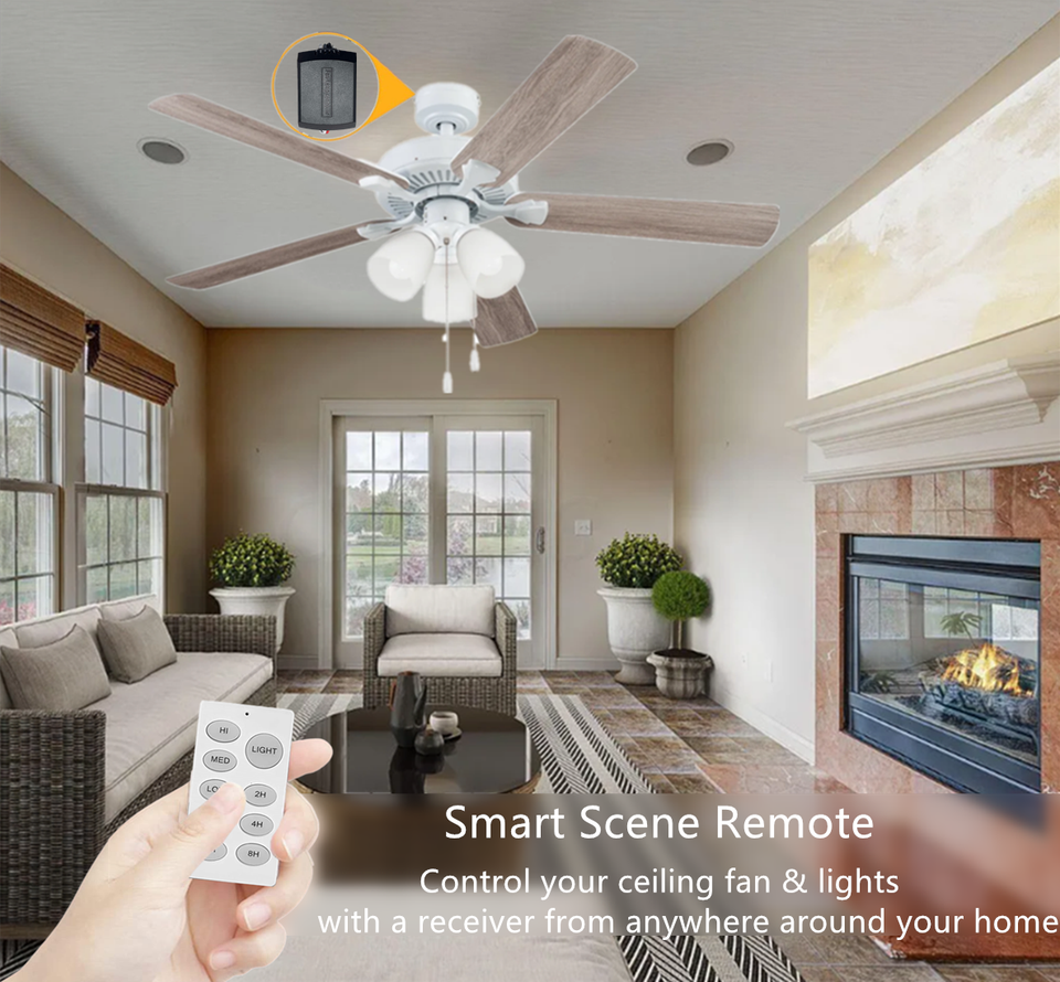 Nexete Smart Wi-Fi Ceiling Fan & Light Remote Control Kit Alexa Google ...