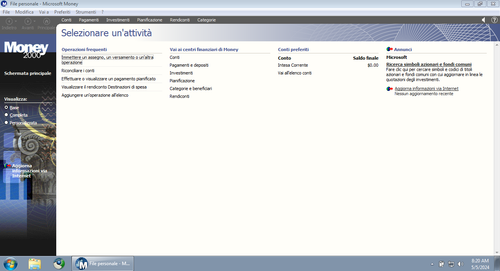 Microsoft Money 2000 in Italiano per Win XP, Vista, Windows 7 su CD ...