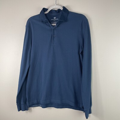 Mack Weldon Mens Polo Rugby Shirt Long Sleeve Blue Size Small | eBay