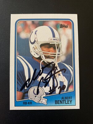 Albert Bentley Signed 1988 Topps #119 Card Indianapolis Colts Autograph ...