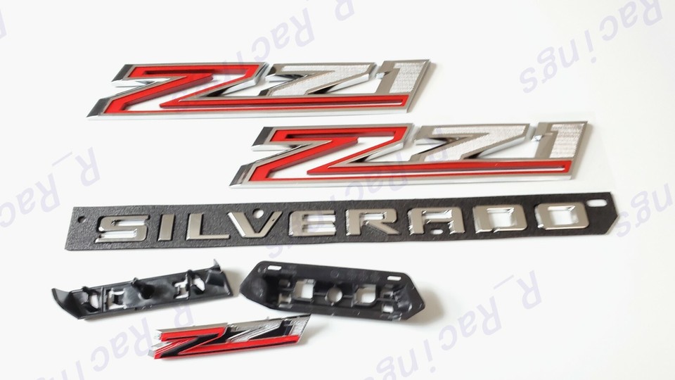 Chrome Fender & Front Z71 Tailgate Silverado LT Emblems 2019-2026 ...