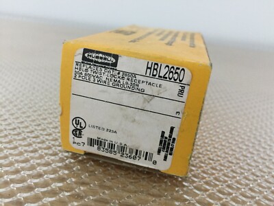 HUBBELL HBL2650 30 AMP 600 VOLT 3-WIE L9-30R TWIST-LOCK RECEPTACLE | eBay