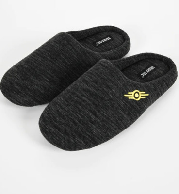 Fallout 4 76 New Vegas Vault Tec Slippers Logo Figure Shoes Black Size ...