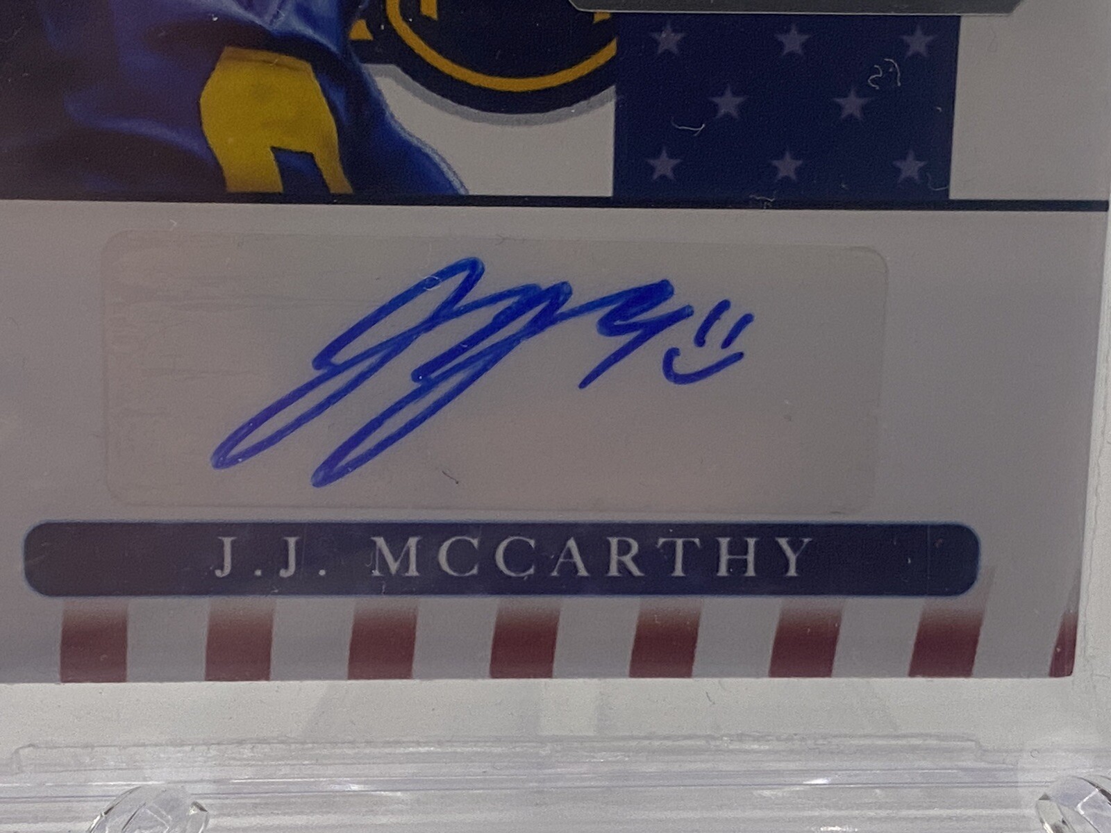 Two Custom Trading Card JJ McCarthy Patch And Logo Auto BGS AUTHENTIC ...