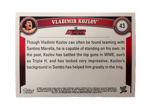 Excellent: 2011 topps WWE Vladimir Kozlov Trading Card | eBay