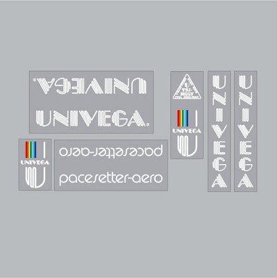 Univega - Pacesetter Aero White on clear decal set - old school bmx ...