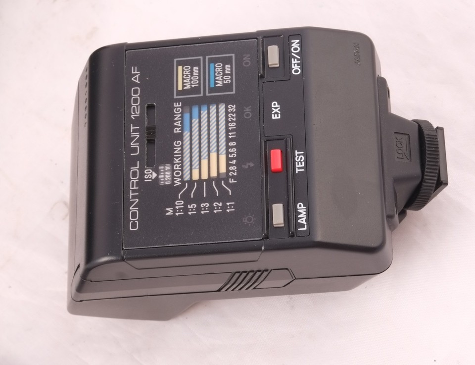 Minolta Makroblitz 1200 AF mit Ringblitz + Tasche | eBay