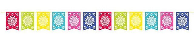 Amscan 201860 0. 25''H Del Sol Flag Banner 12'' W Paper for sale online ...