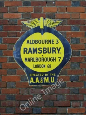 Photo 6x4 AA Sign, Ramsbury An old AA sign on a building in the High ...