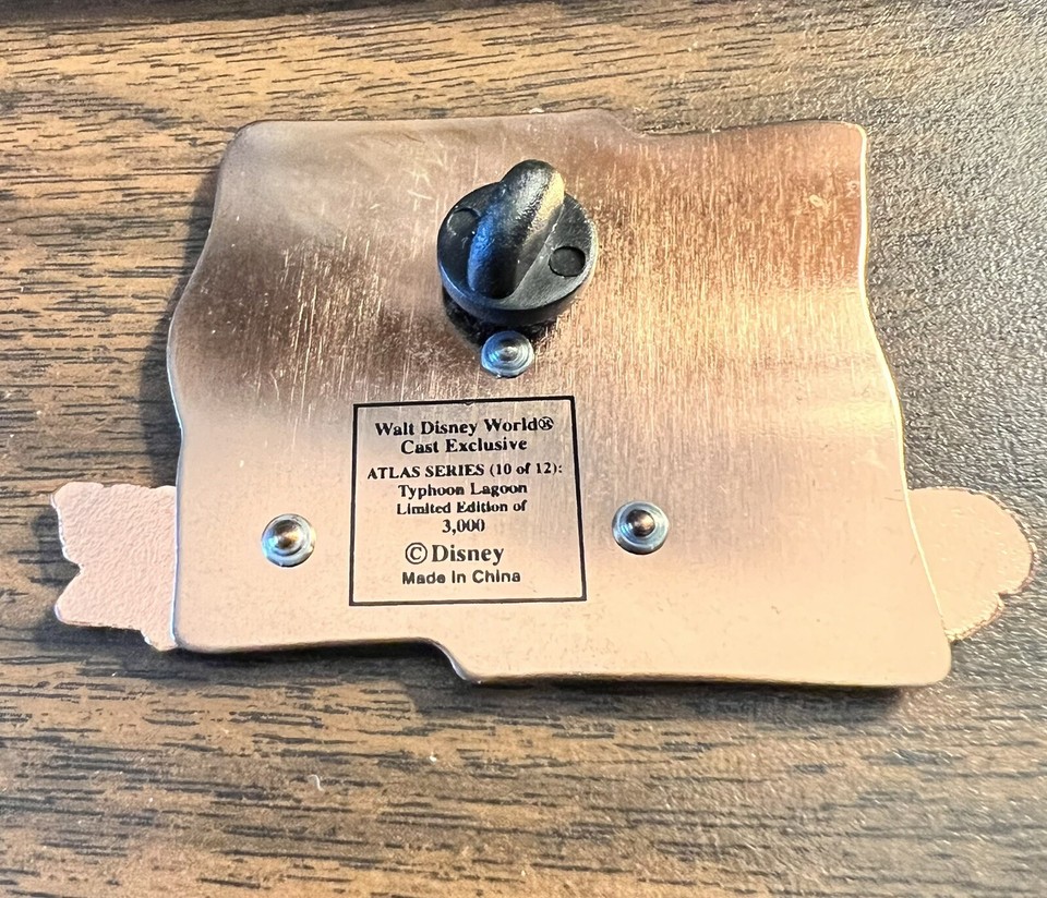 2001 DISNEY WDW Cast Member Atlas Series TYPHOON LAGOON WATER PARK PIN ...