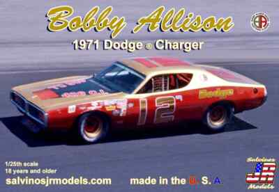 Salvinos Bobby Allison 1971 Dodge Charger Flat Hood NASCAR Plastic ...