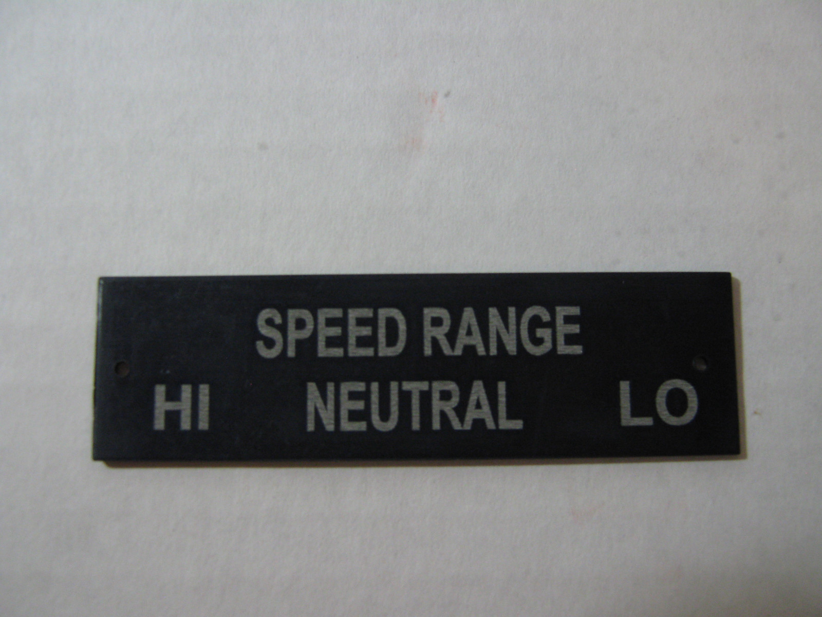 NEW HI-LOW Range Name Plate for Bridgeport Parts Mill | eBay
