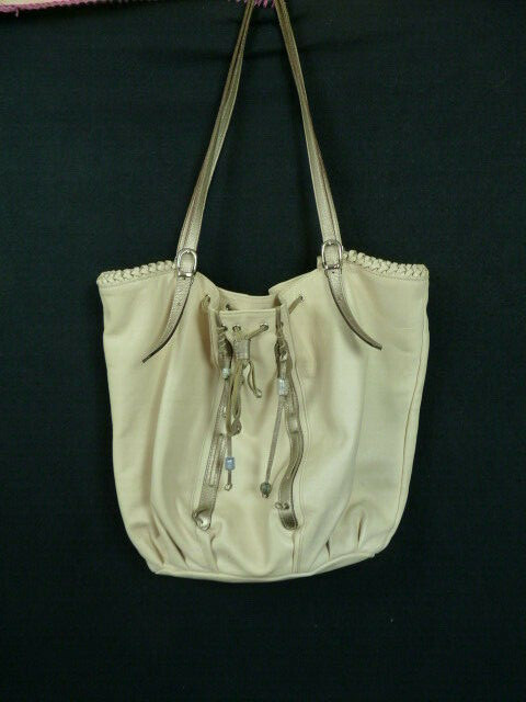 Cavalcanti Genuine Leather Bag Made In Italy Ivory /Silver | eBay