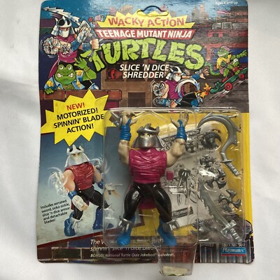 1990 Playmates TMNT Wacky Action Slice ‘N Dice Shredder Spinnin Blades ...