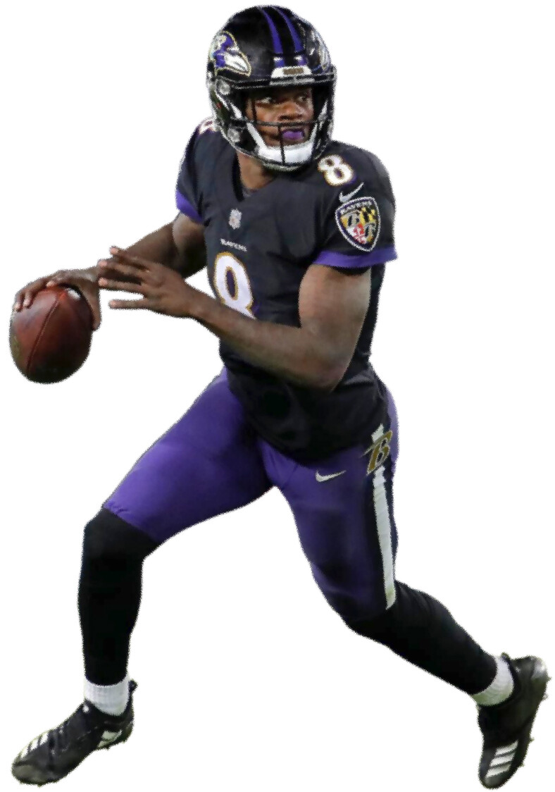 LAMAR JACKSON Baltimore Ravens NFL QB Scrambling - Window Cling Sticker ...