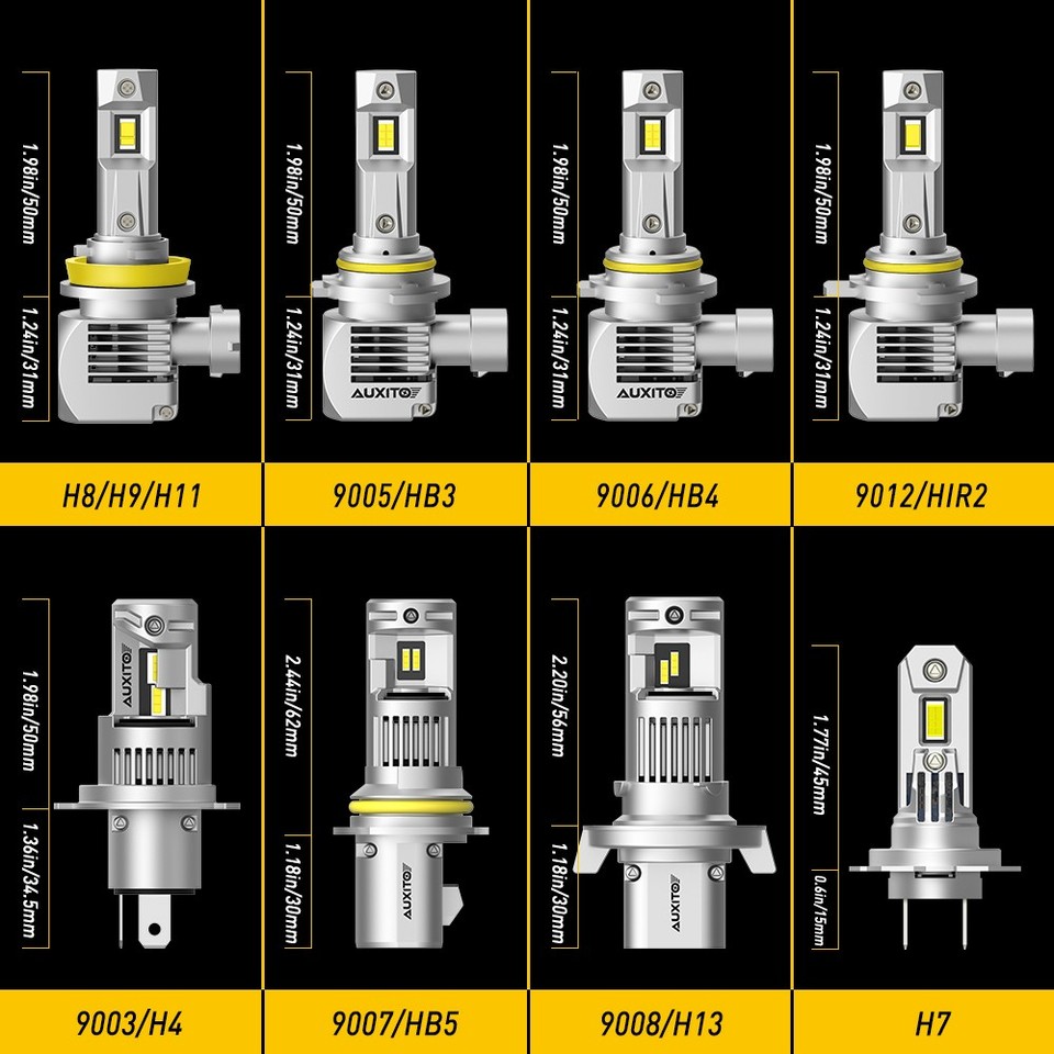 2x 9007/HB5 LED Headlight Bulbs Kit 6500K White Low High Beam Light ...