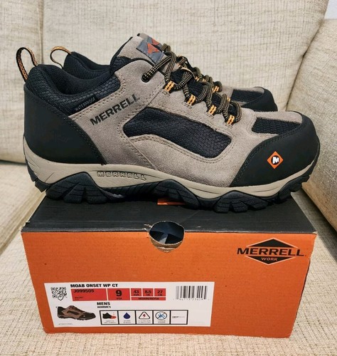 Merrell Moab Onset J099505 Men's Walnut Comp Toe Waterproof Work Boots ...