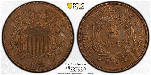 1872 2c Two Cent Piece PCGS AU58, Key Date! Final Year | eBay
