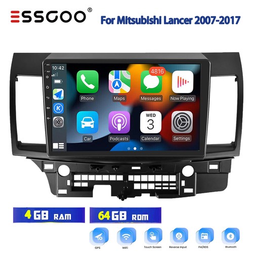 10" Android 14 Car Stereo For Mitsubishi Lancer 2008-2017 Carplay 4+64G ...