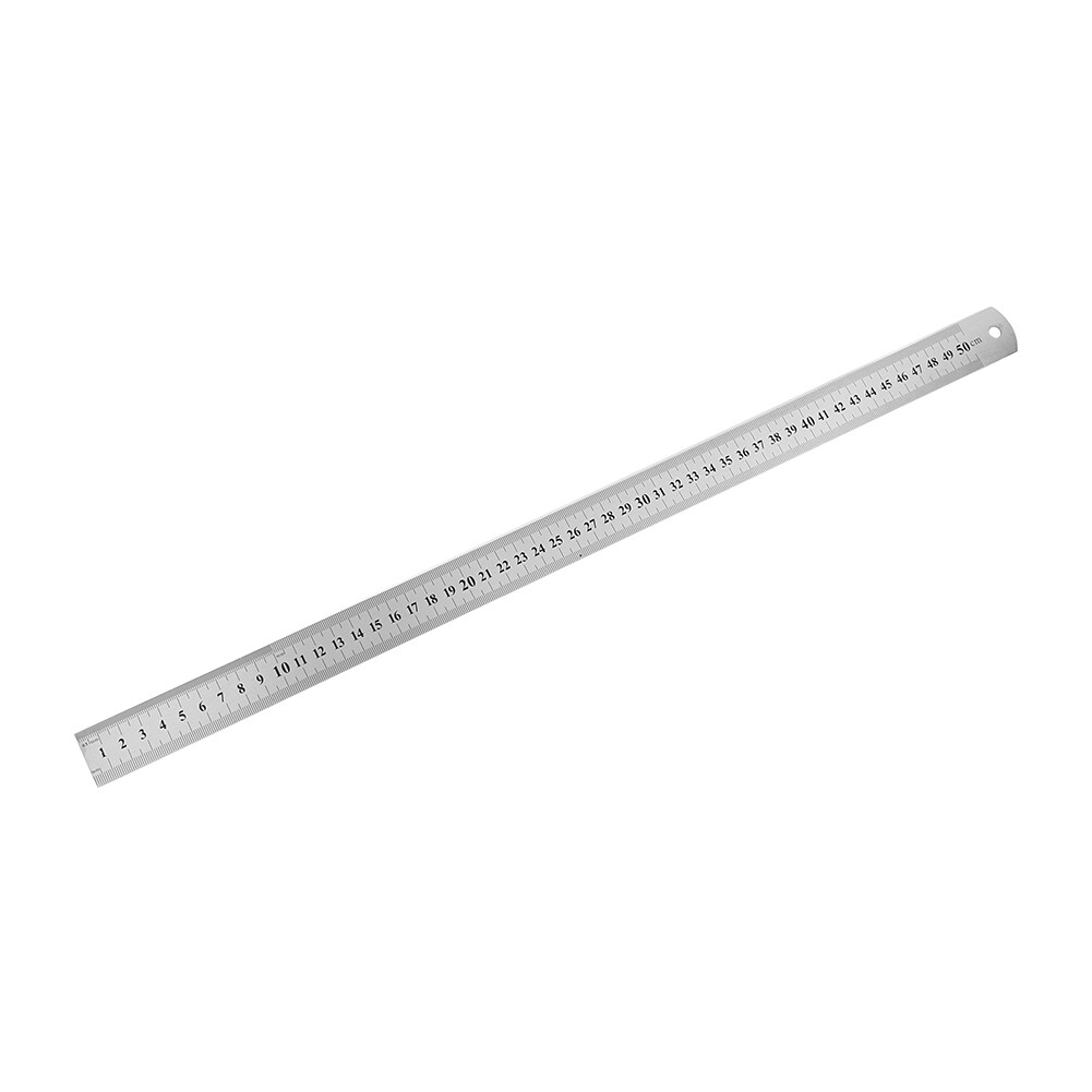 Stainless Steel Metal Straight Ruler Double Sided Measuring Tool (500mm ...