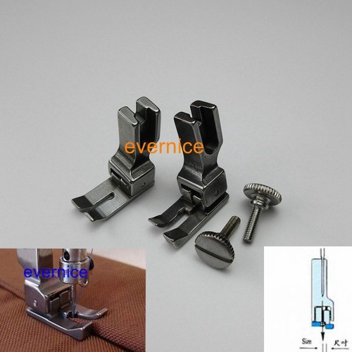 2 LEFT & RIGHT SIDE EDGE GUIDE COMPENSATING FOOT LARGE BASE for SINGER ...