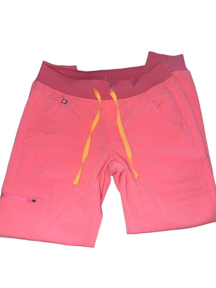FIGS BRAND NEW Neon Pink Coral ZAMORA STYLE XS PETITE RARE LIMITED ...