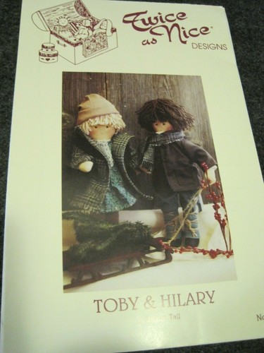 TOBY & HILARY 14" Dolls Pattern Twice As Nice Designs 166 UNCUT Vintage ...