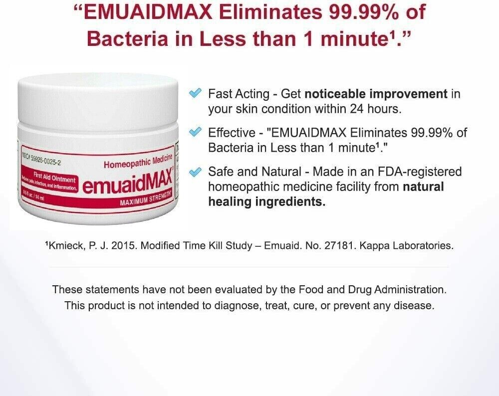 EMUAID MAX First Aid Anti-Fungal Natural Ointment 14ML AU FAST POSTAGE ...
