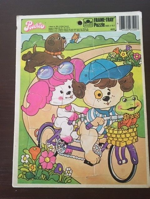 Vintage Golden Frame Tray Puzzle Puzzles Poochie and Mary had Little ...