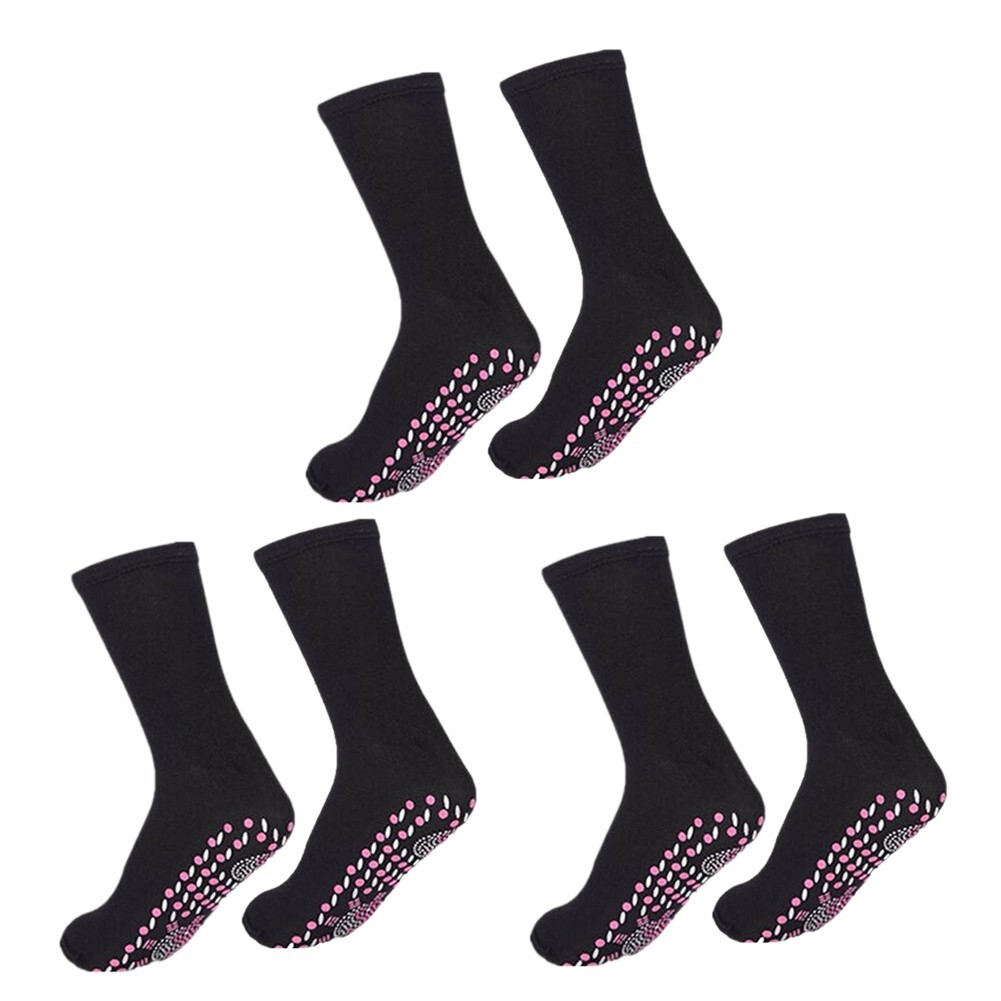 Unisex Self Heating Tourmaline Magnet Socks Warm and Comfortable 3 Pair ...