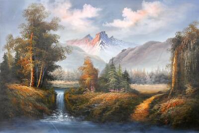 Shumu Fu, Mountain Landscape (98), Oil on Canvas (unsigned) | eBay UK