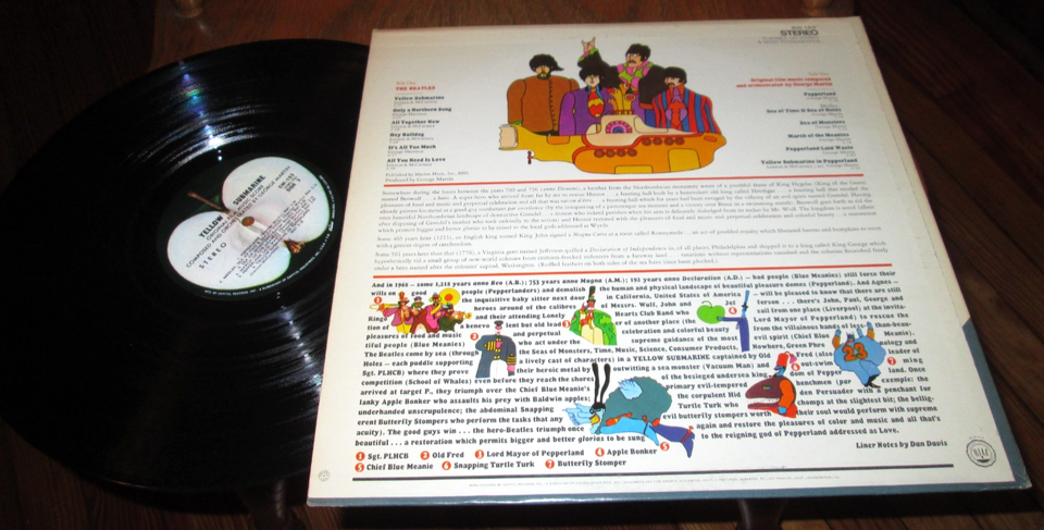 THE BEATLES YELLOW SUBMARINE LP NM NEAR MINT US APPLE VINYL CLASSIC ...