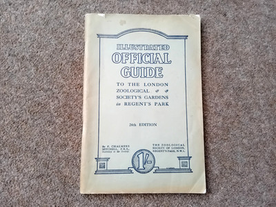 LONDON ZOO OFFICIAL GUIDE 1926 ZOO GUIDES ZOOS ZOOLOGICAL ZOOLOGY | eBay UK