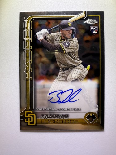 Brandon Lockridge 2025 Topps Chrome RC #RA-BLO Rookie Auto - San Diego ...