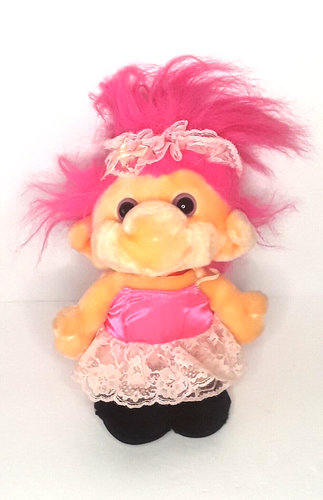 Vintage Trolio Trolls Plush Troll Doll Chosun 1992 Pink Hair 9'' Inches ...