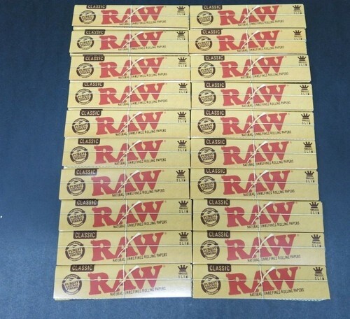 20 Packs Raw Classic King Size Slim Natural Unrefined Rolling Papers | eBay