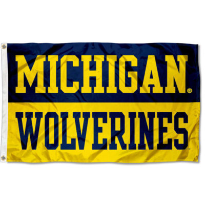 Michigan Wolverines UM Flag 3x5 Banner | eBay