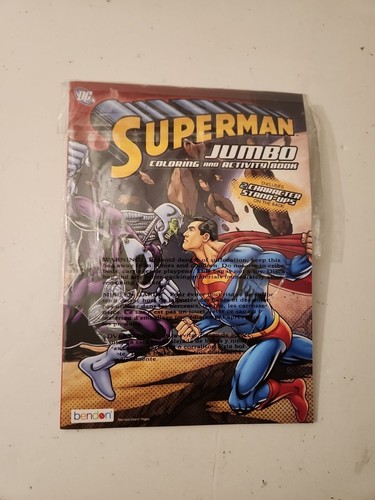 DC Comics Superman Jumbo Coloring and Activity Book New Complete with ...