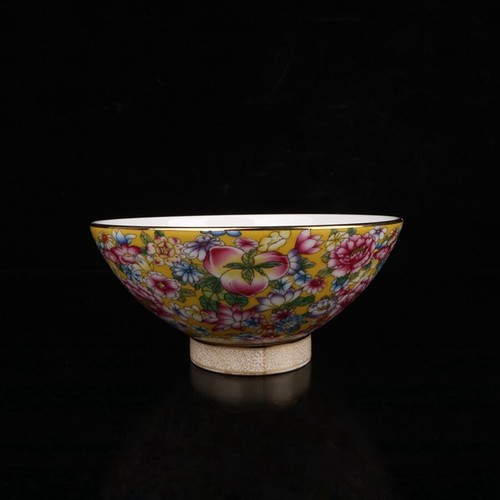 Old Chinese porcelain Qing Qianlong color painted gilt wan flowers hat ...